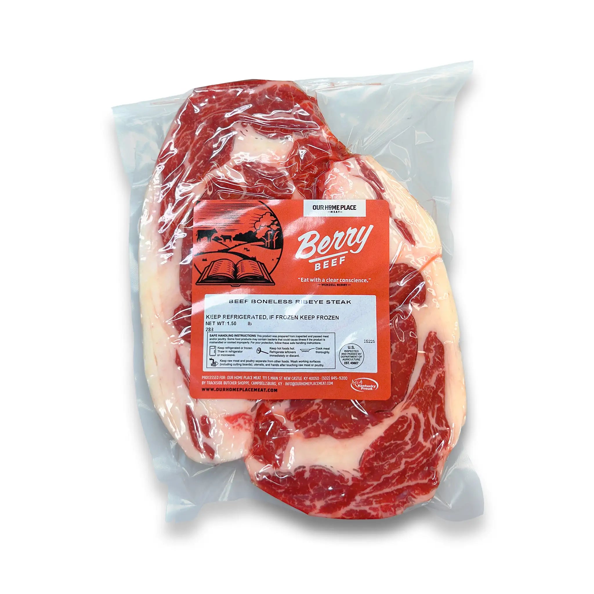 Berry Beef Boneless Ribeye Steak | Our Home Place Meat